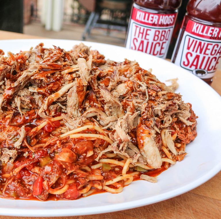 BBQ Spaghetti Recipe | Barbecue Spaghetti with Pulled Pork